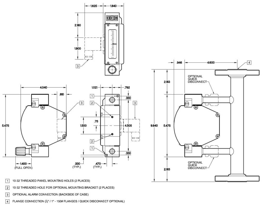Stainless Steel Tube Flowmeter - 7100 Series